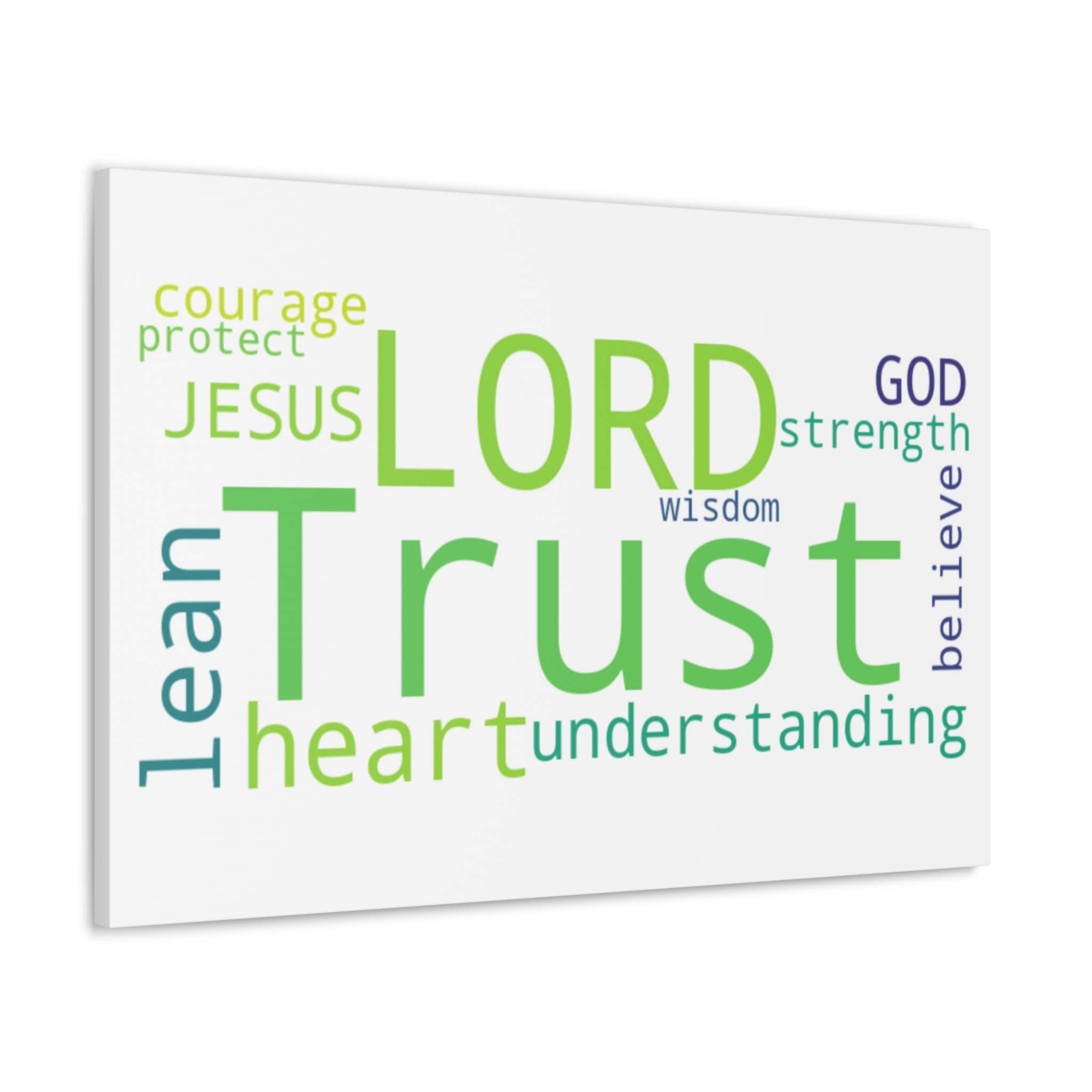 Religious Bible Word Cloud Canvas - Religious House Gift - Catholic ...