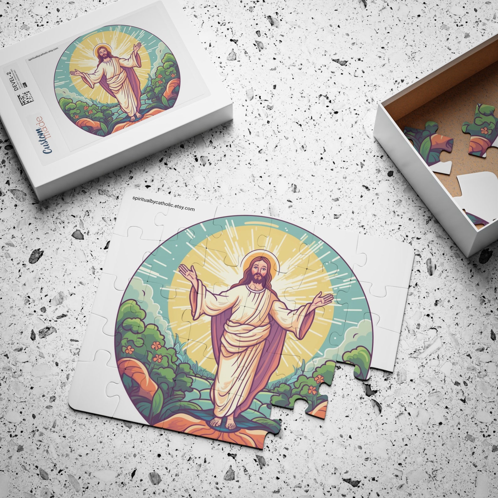 Kids' Jesus Puzzle Religious, Jesus Has Risen Jigsaw, Catholic Easter ...
