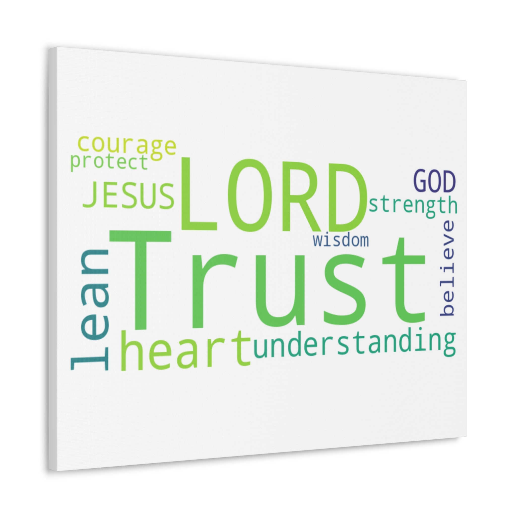 Religious Bible Word Cloud Canvas - Religious House Gift - Catholic ...