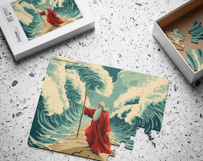 Moses Parting the Red Sea Puzzle, Kids Catholic Puzzle / Toy, Catholic ...