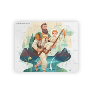 Saint Christopher Puzzle, Kids Catholic Saint Puzzle, Catholic Teacher ...
