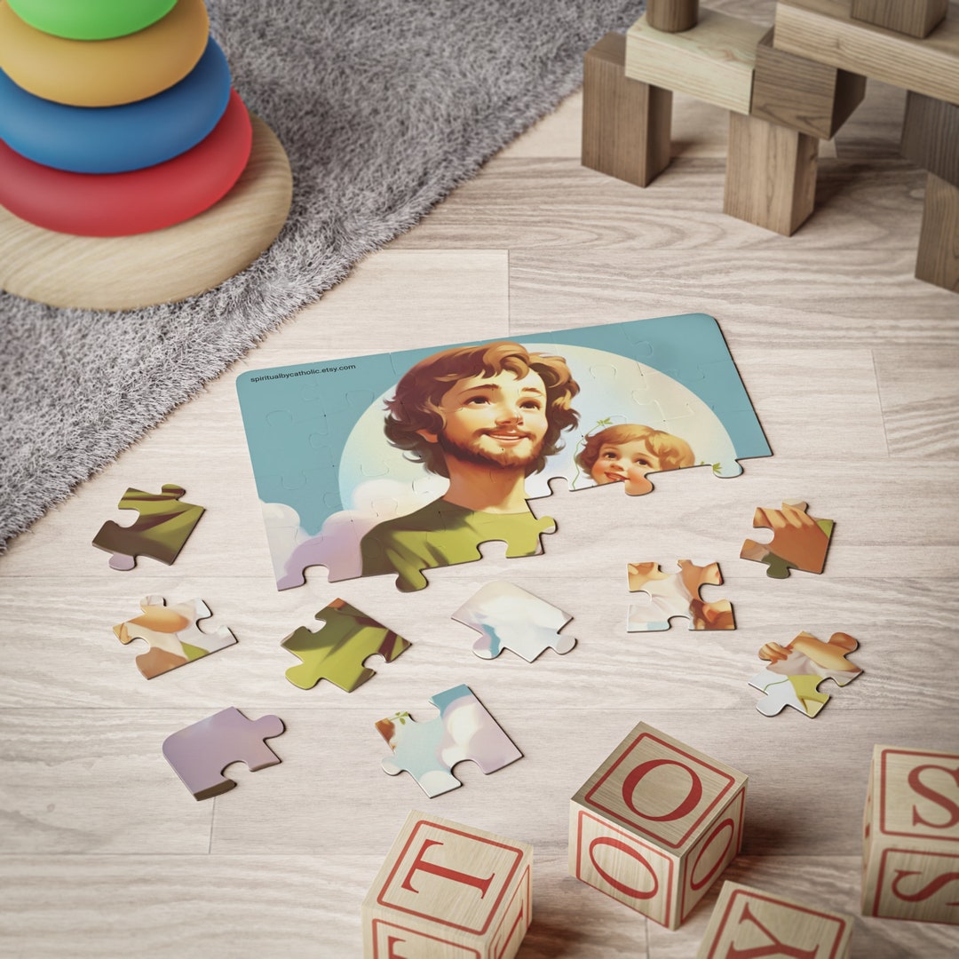 Saint Joseph Kids Puzzle, Kids Catholic Saint Puzzle, Catholic Teacher ...