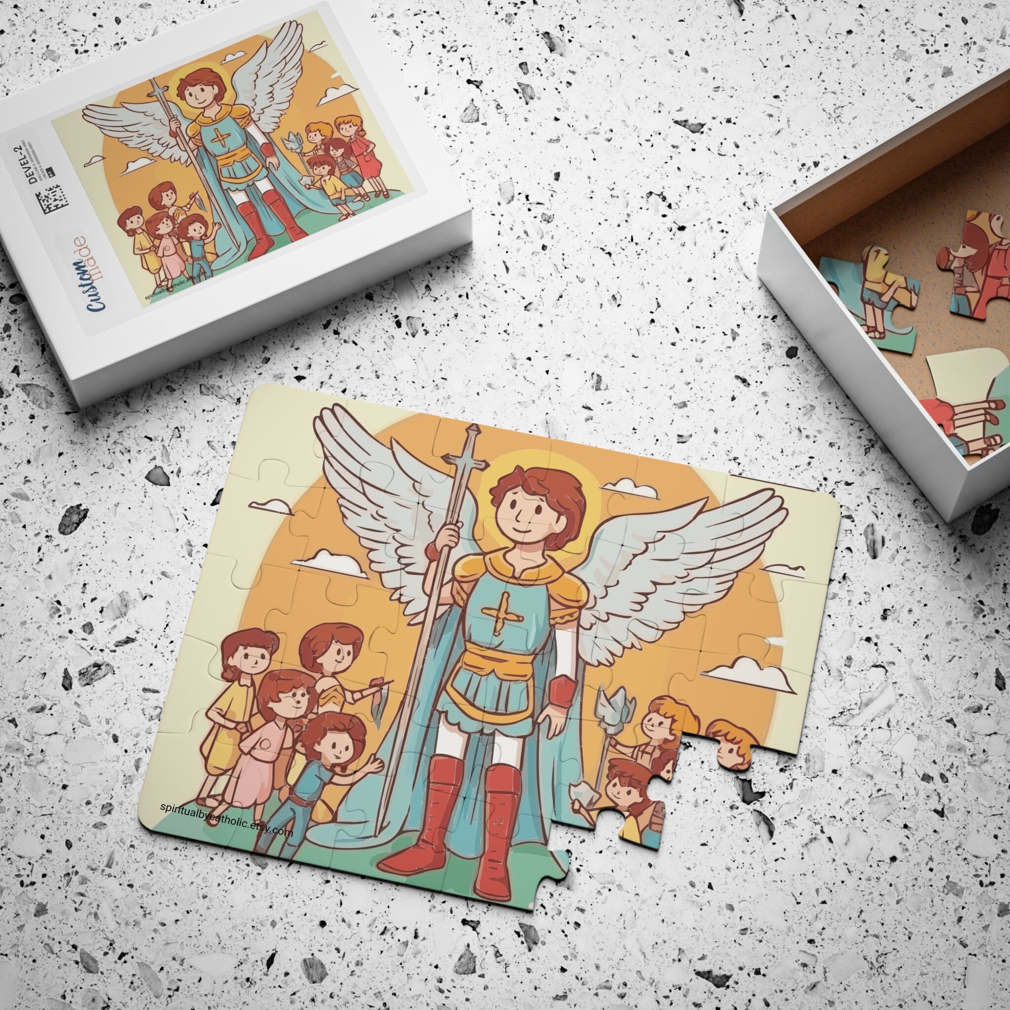 Saint Michael Archangel Kids Puzzle, Kids Catholic Saint Puzzle ...