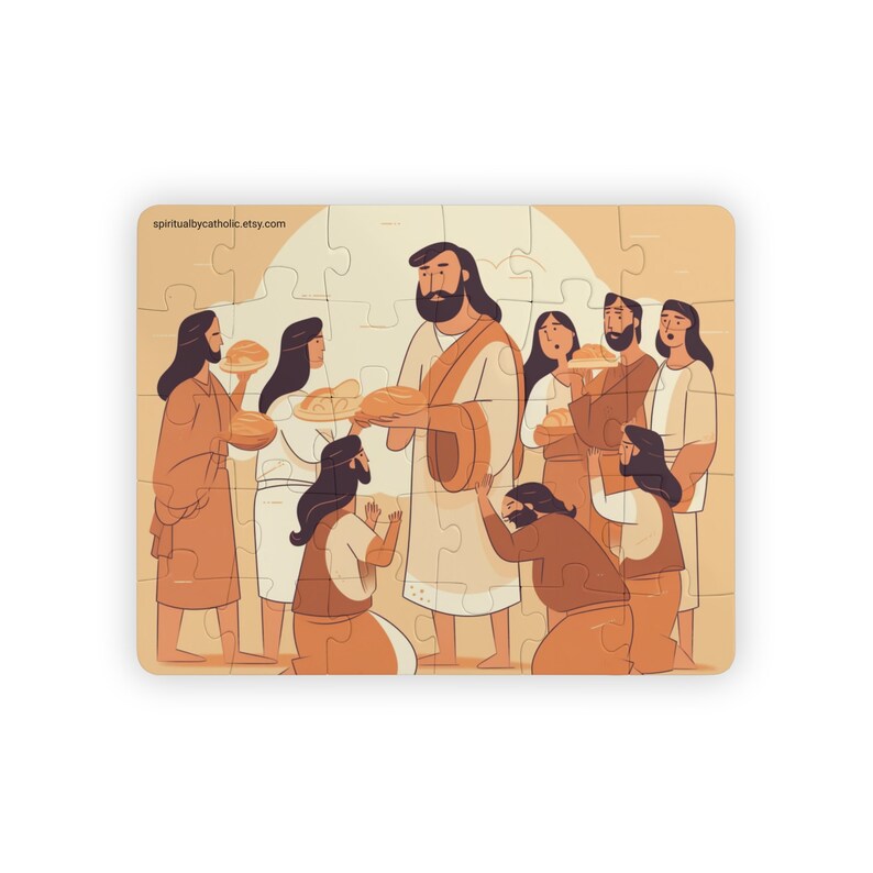 Kids Bible Puzzle, Jesus Miracle of 5 Loaves Puzzle, Catholic Teacher ...
