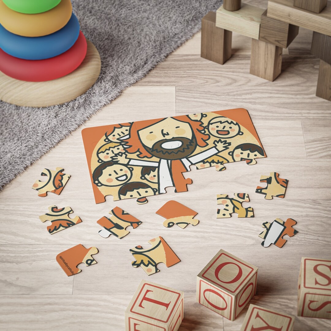 Kids' Jesus Puzzle, Childrens Religious Puzzle, Catholic Teacher Gift ...