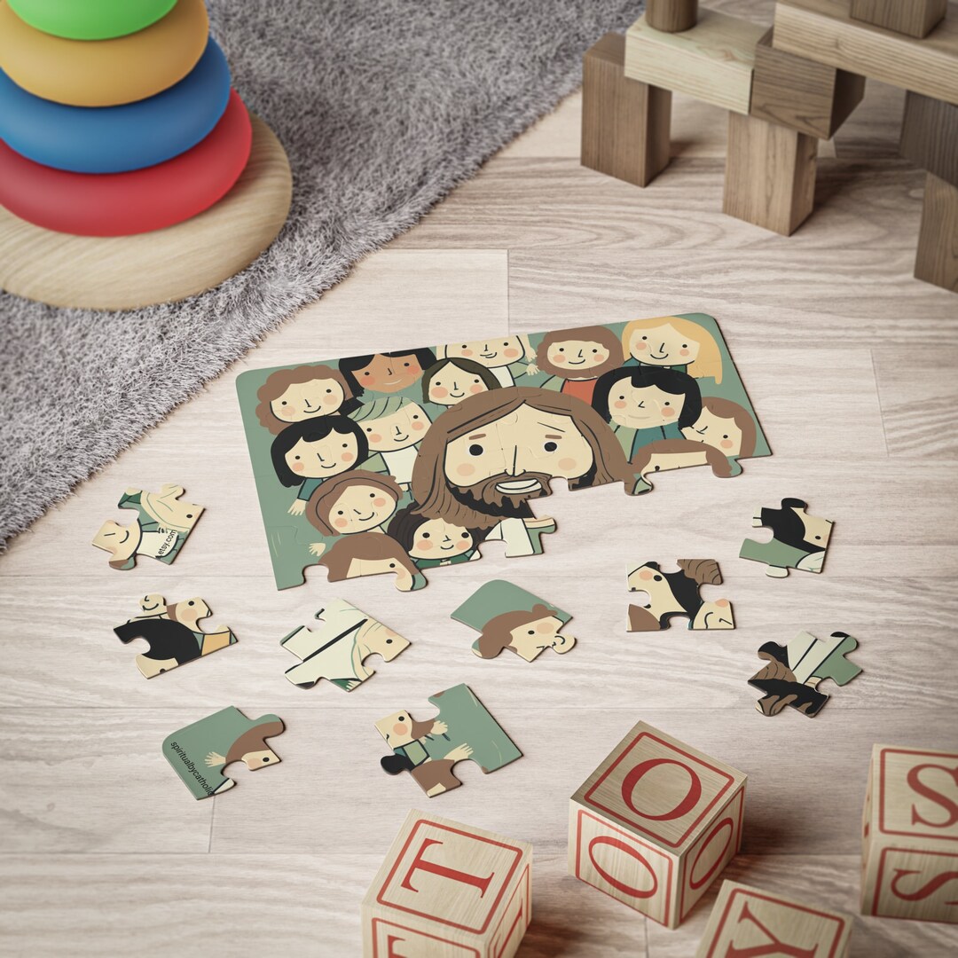 Kids' Jesus Puzzle, Childrens Religious Puzzle, Catholic Teacher Gift ...