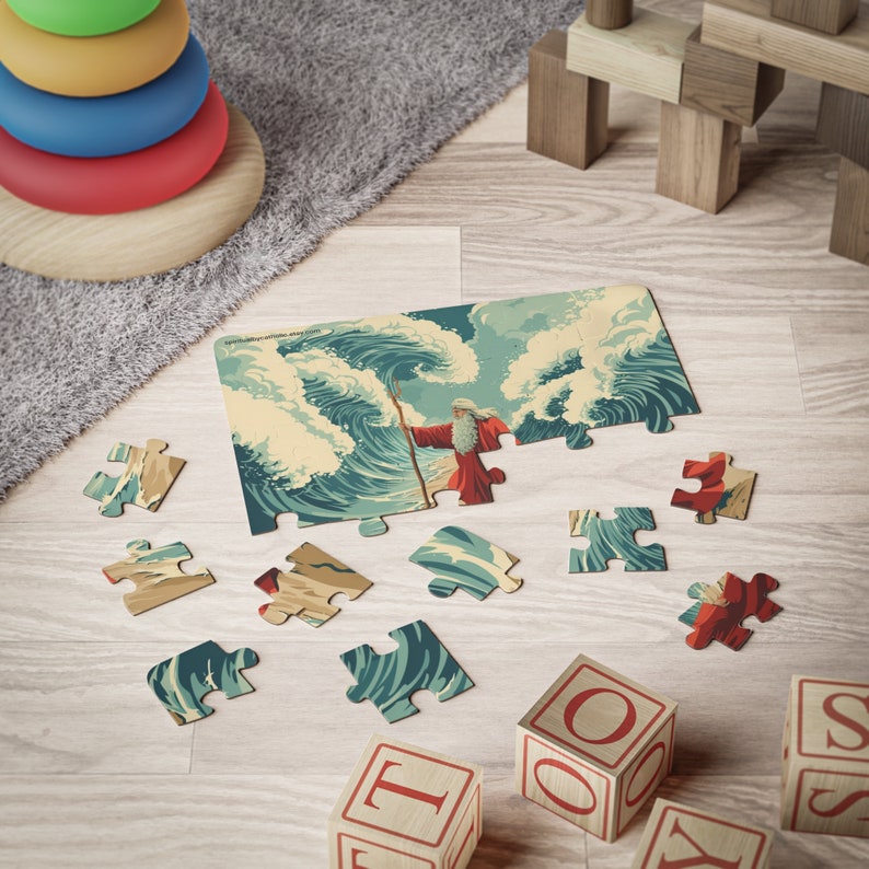 Moses Parting the Red Sea Puzzle, Kids Catholic Puzzle / Toy, Catholic ...