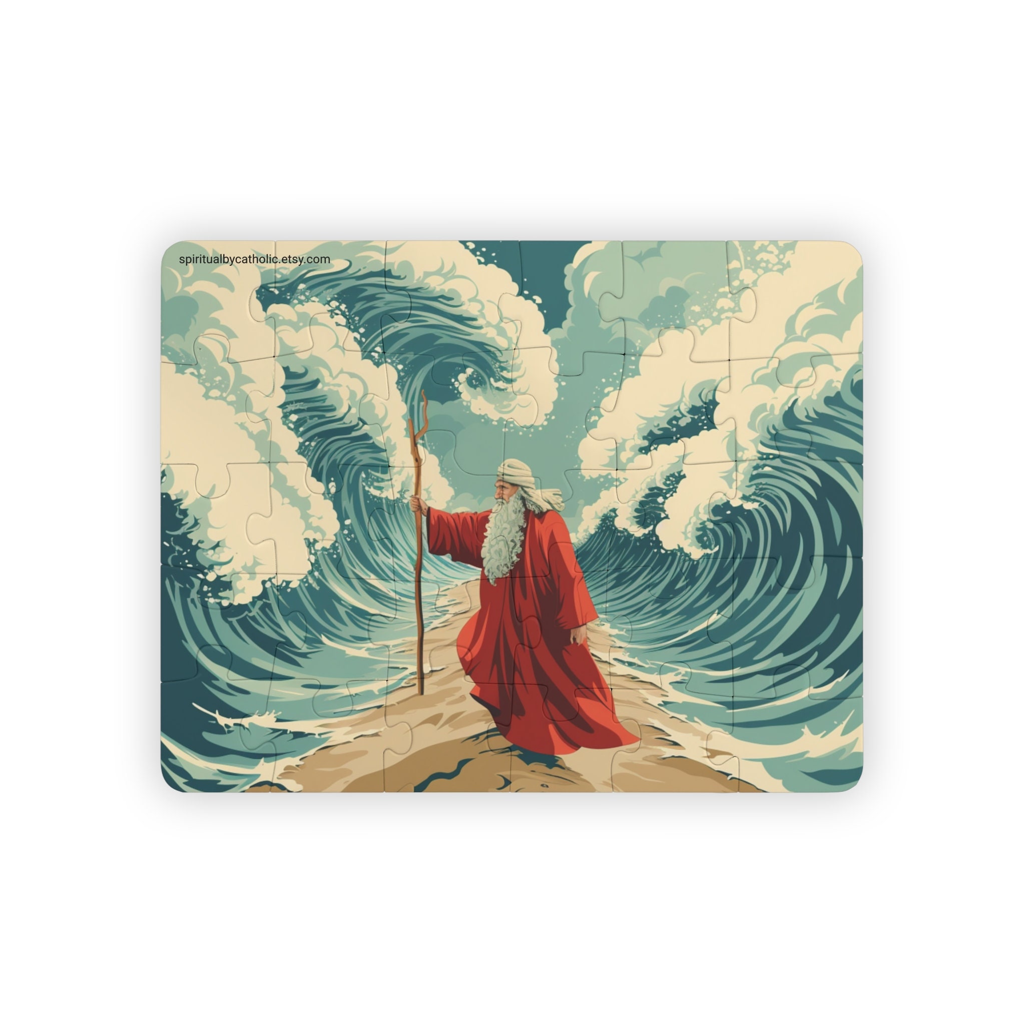 Moses Parting the Red Sea Puzzle, Kids Catholic Puzzle / Toy, Catholic ...