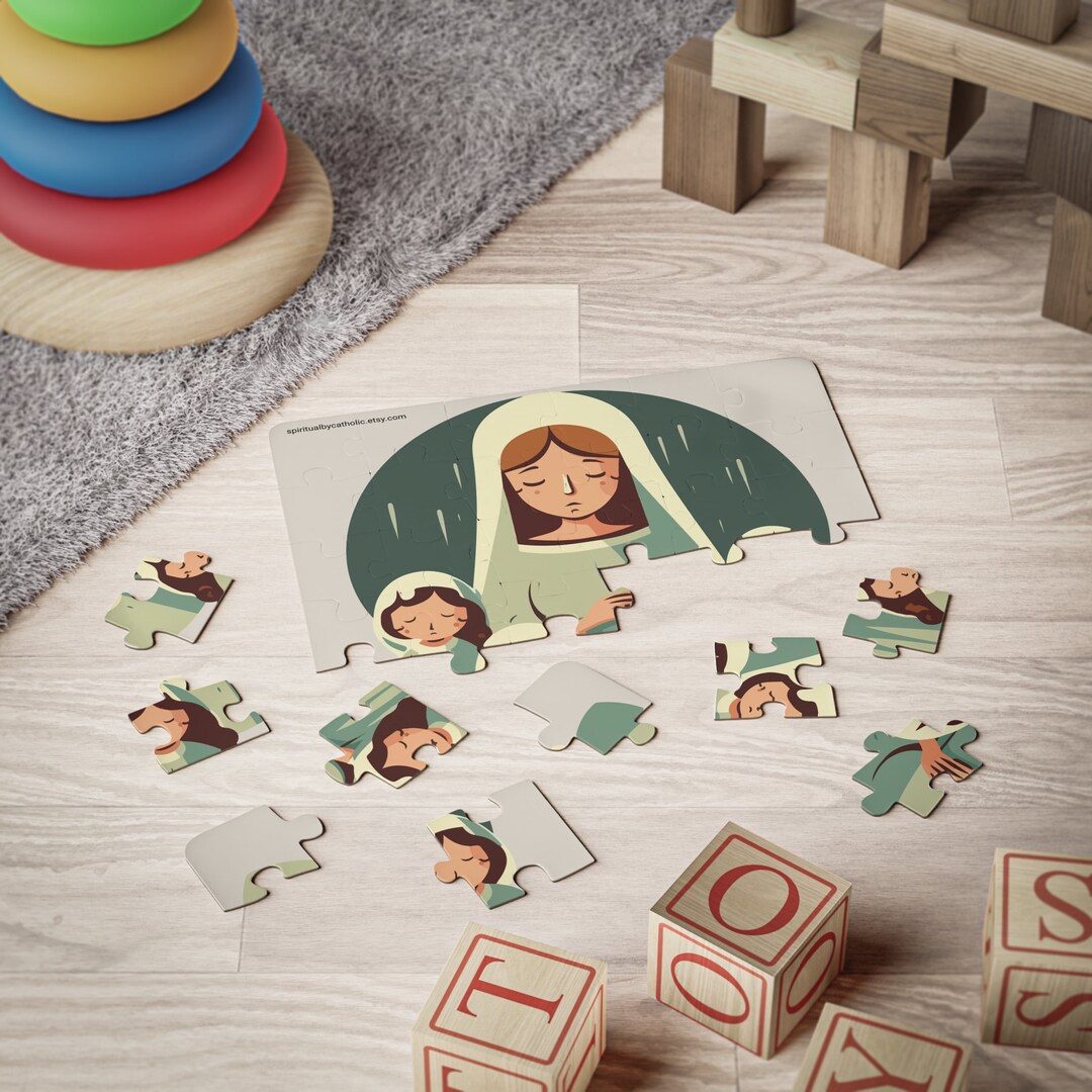 Kids Mother Mary Puzzle, Childrens Religious Puzzle, Catholic Teacher ...