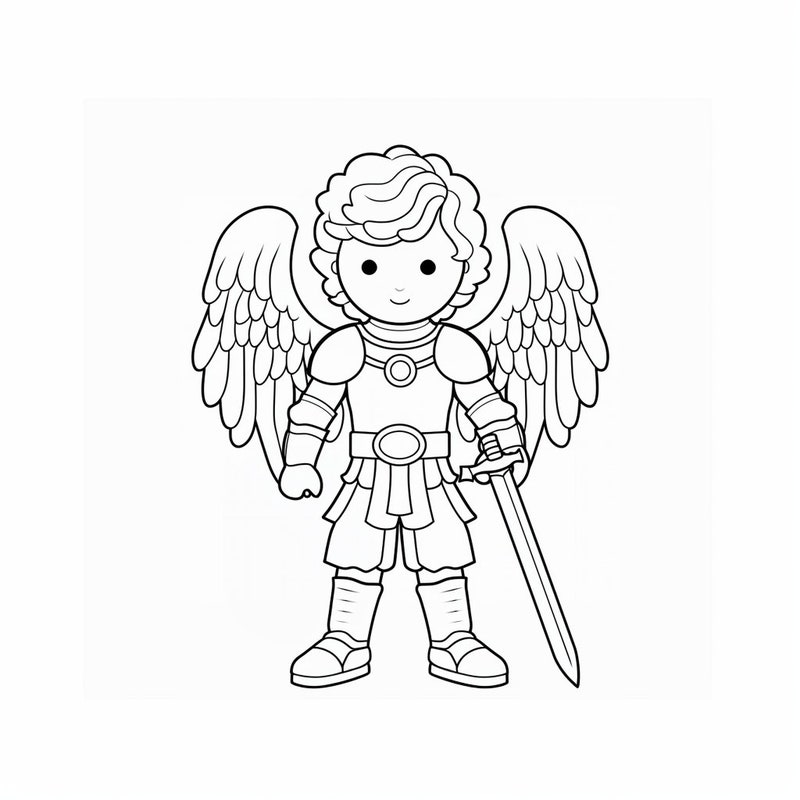 St Michael Coloring - Etsy Australia