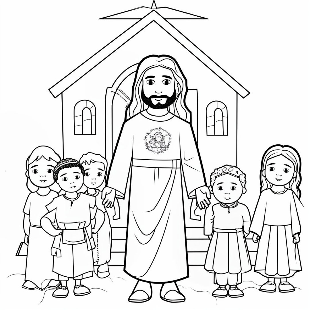 Kids Jesus Coloring Page - Back to School Coloring With Jesus - Child ...