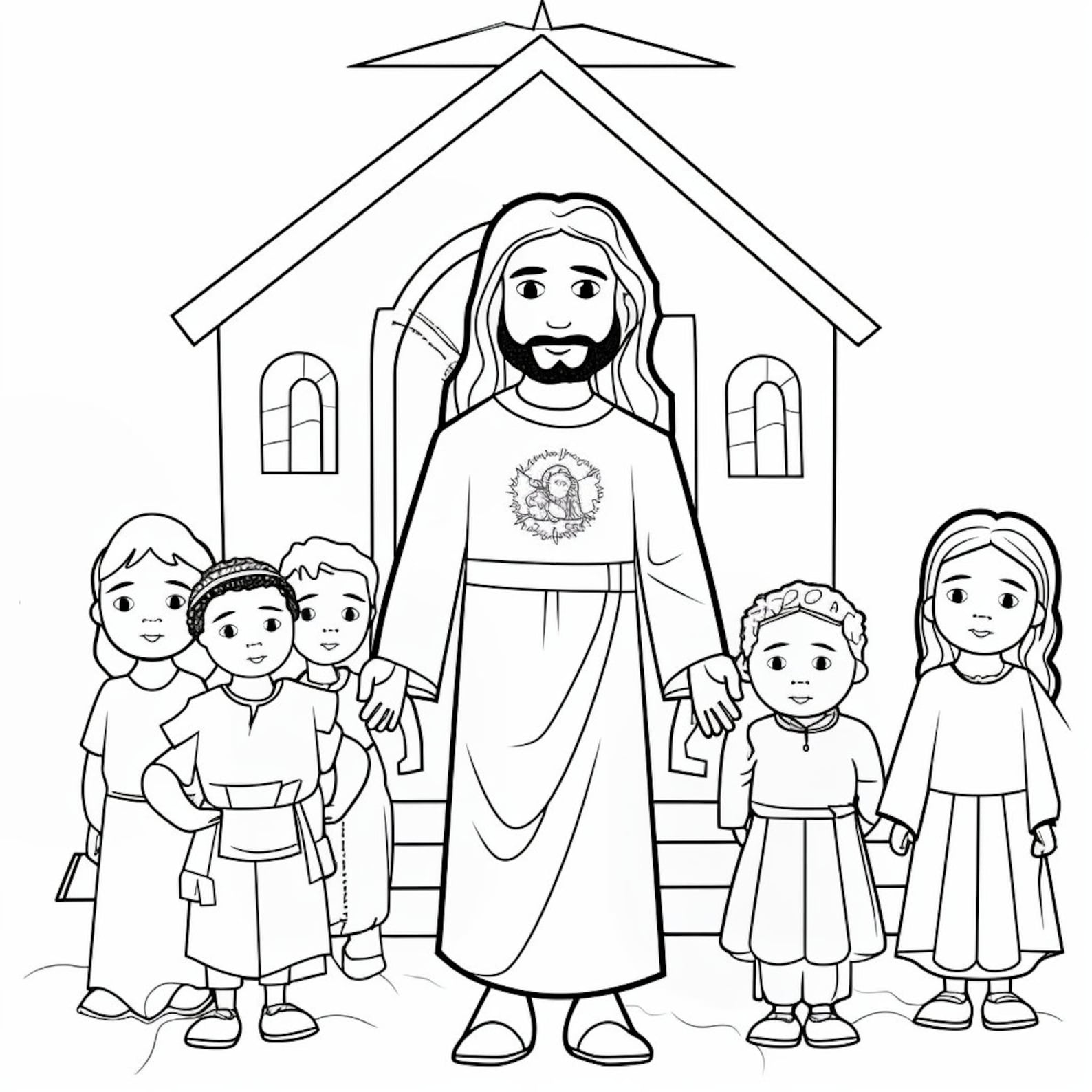 Kids Jesus Coloring Page - Back to School Coloring With Jesus - Child ...