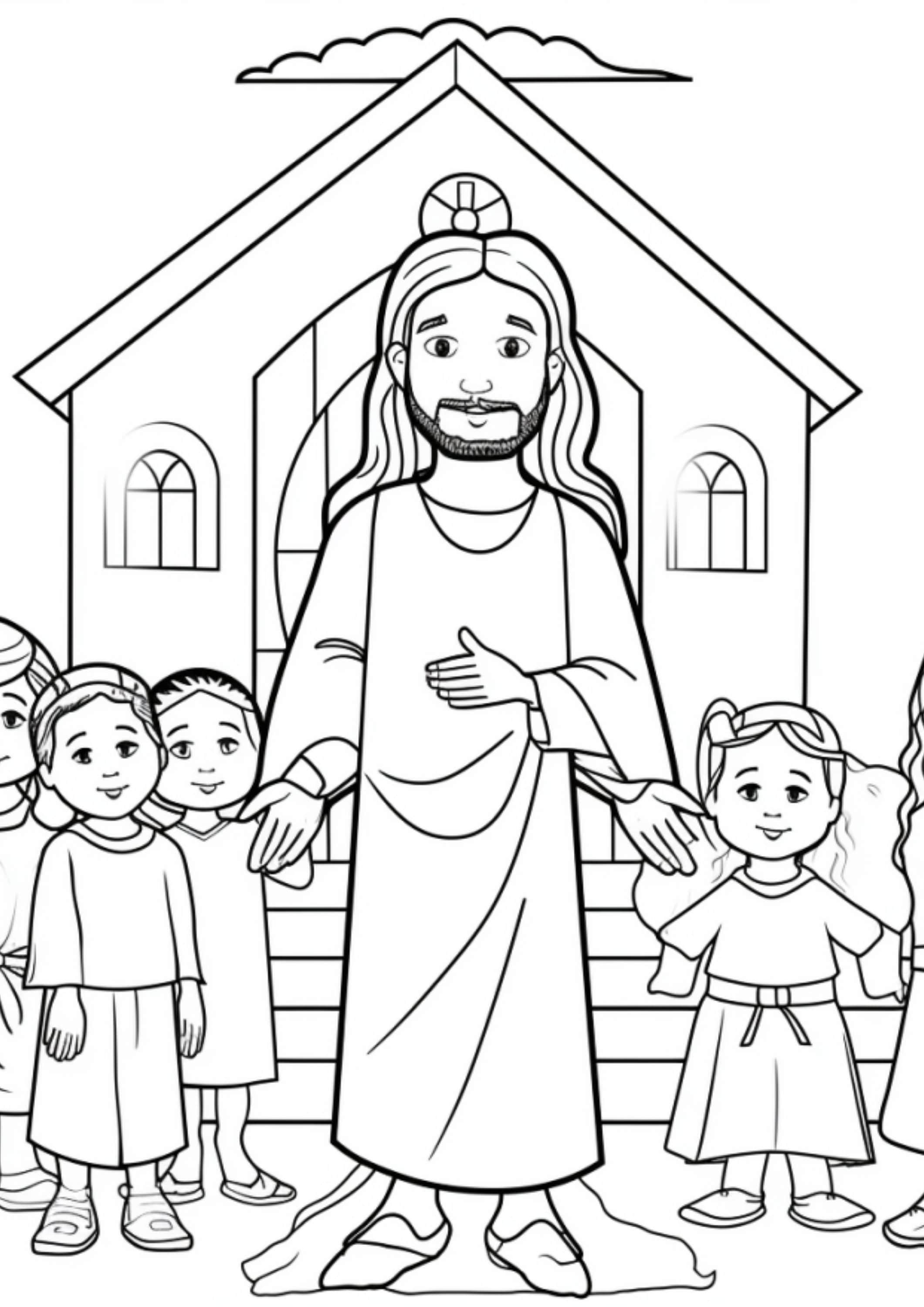 Kids Jesus Coloring Page Back to School Coloring With Jesus - Etsy