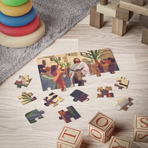 Palm Sunday Puzzle, Jesus Palm Sunday Jigsaw, Kids Christian Puzzle ...