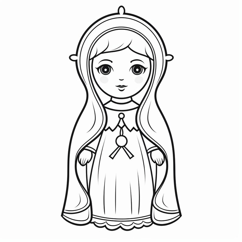 Kids Mother Mary Coloring Pages - Religious Coloring Pages - Catholic ...