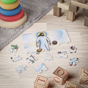 Kids' Jesus Puzzle, Follow Jesus Puzzle, Childrens Religious Puzzle ...