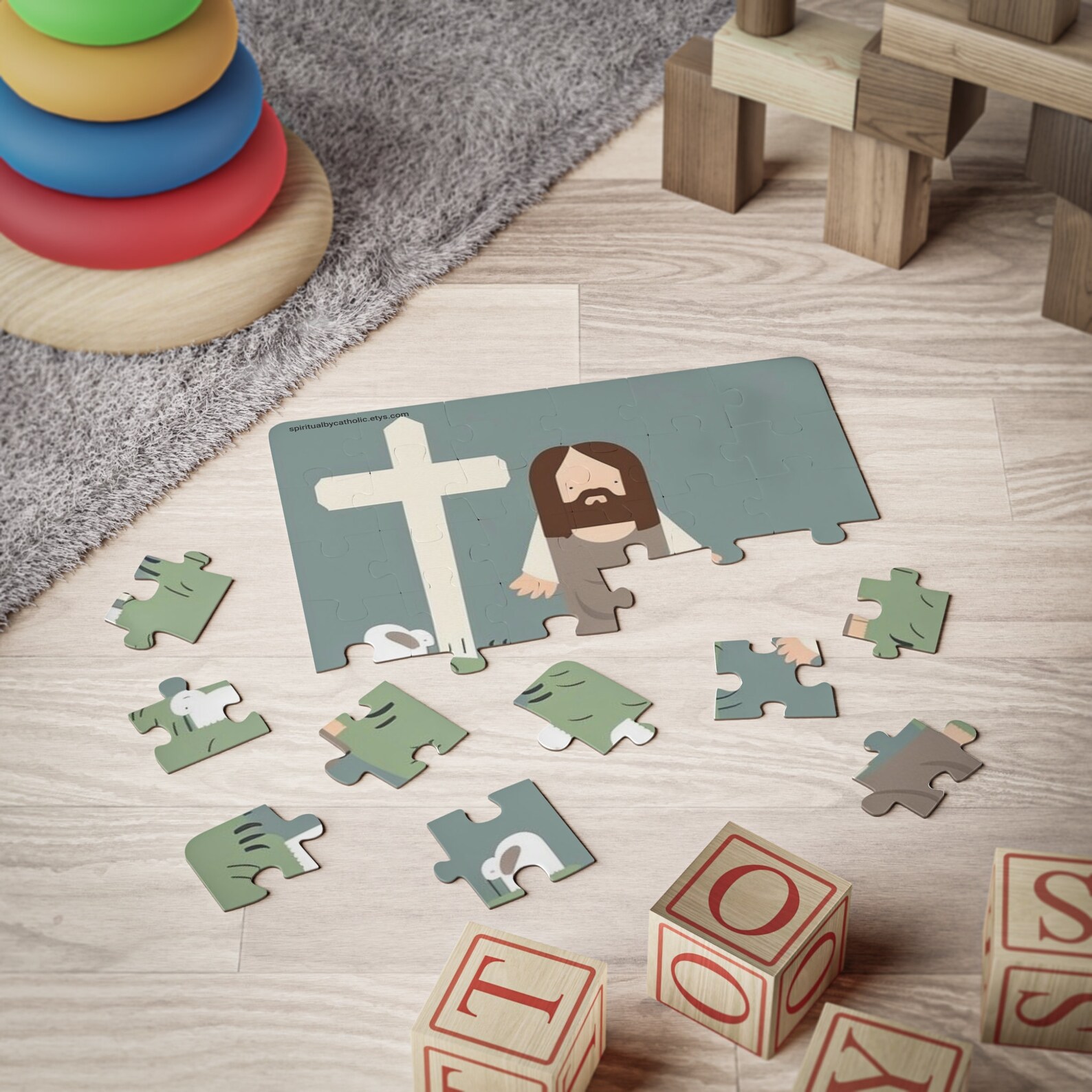 Kids' Religious Easter Puzzle, Childrens Religious Puzzle, Catholic ...