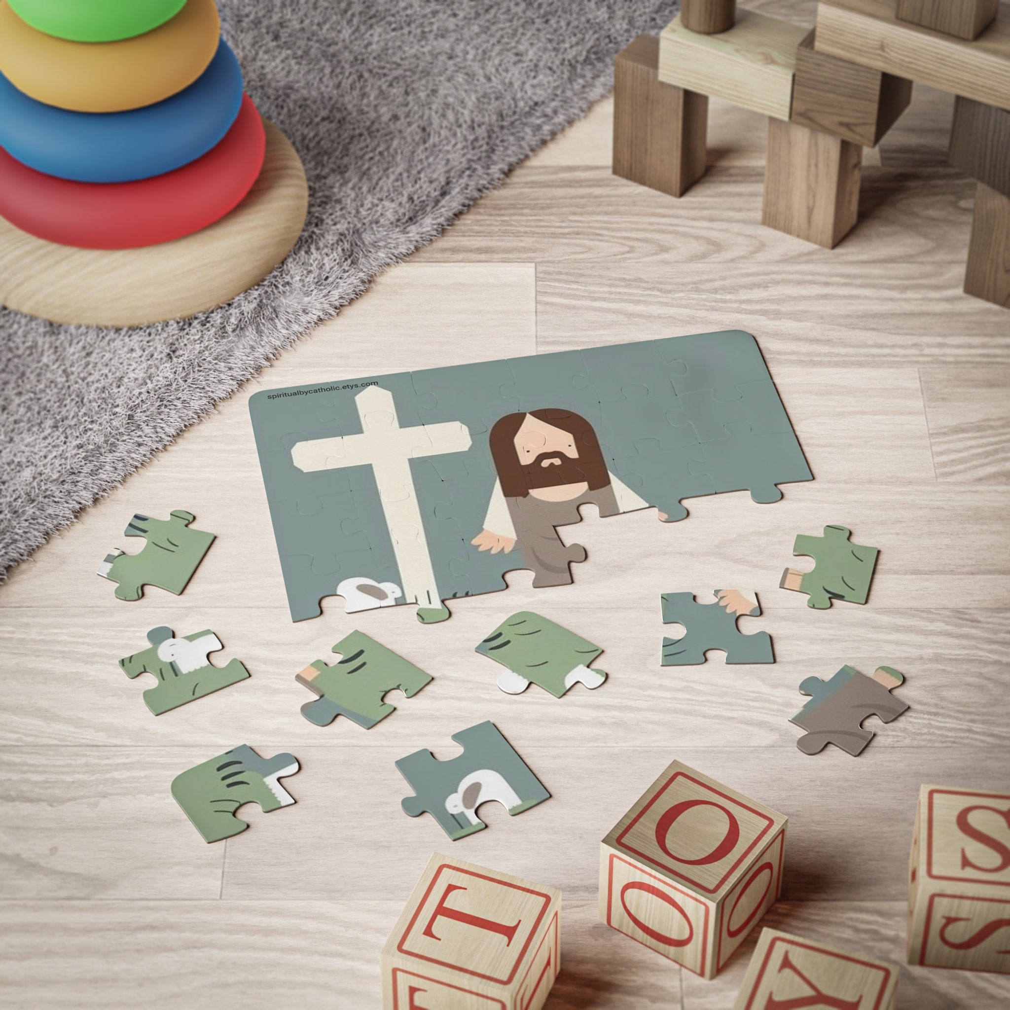 Kids' Religious Easter Puzzle, Childrens Religious Puzzle, Catholic ...
