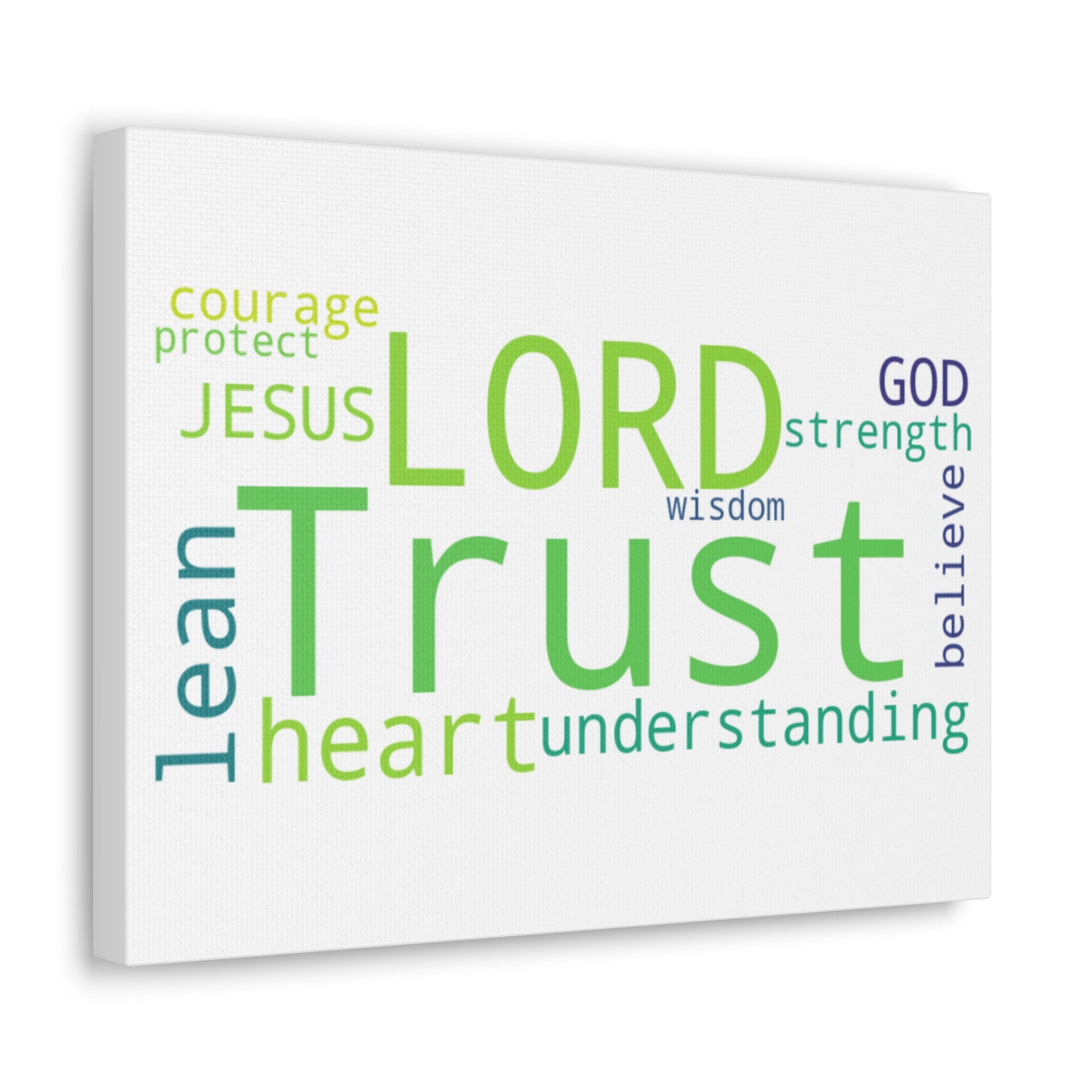 Religious Bible Word Cloud Canvas - Religious House Gift - Catholic ...