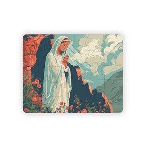 Our Lady of Lourdes Kids Puzzle, Kids Catholic Saint Puzzle, Catholic ...