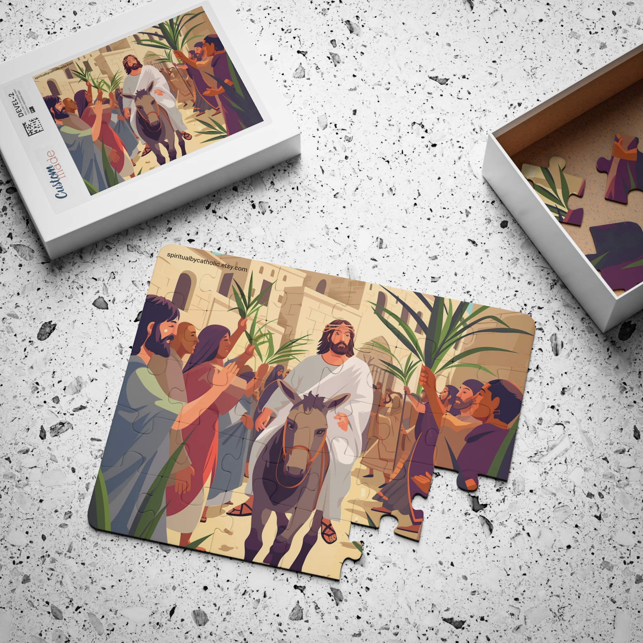 Palm Sunday Puzzle, Jesus Palm Sunday Jigsaw, Kids Christian Puzzle ...