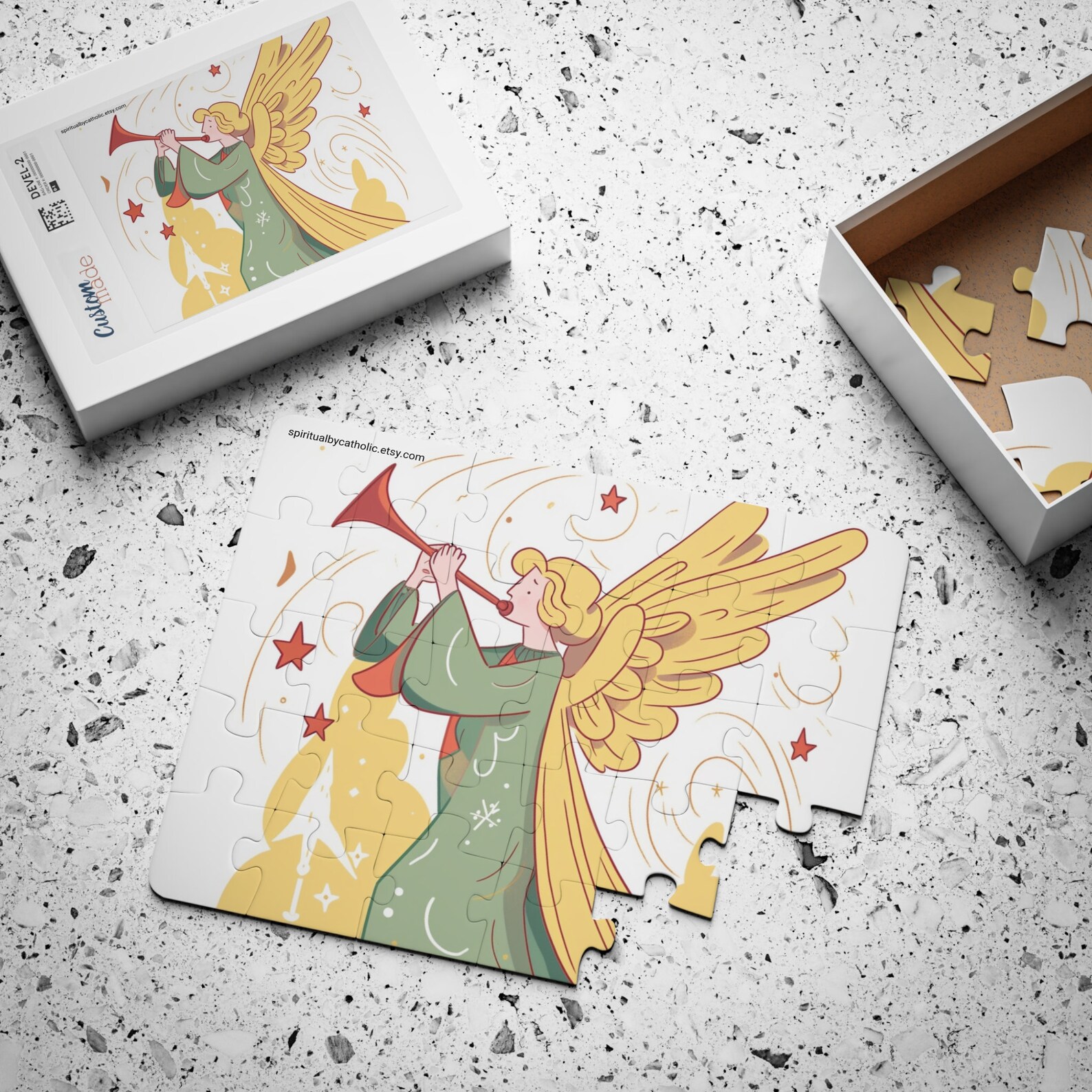 Angel Trumpet Puzzle, Angel Announcing Birth of Jesus, Catholic Teacher ...
