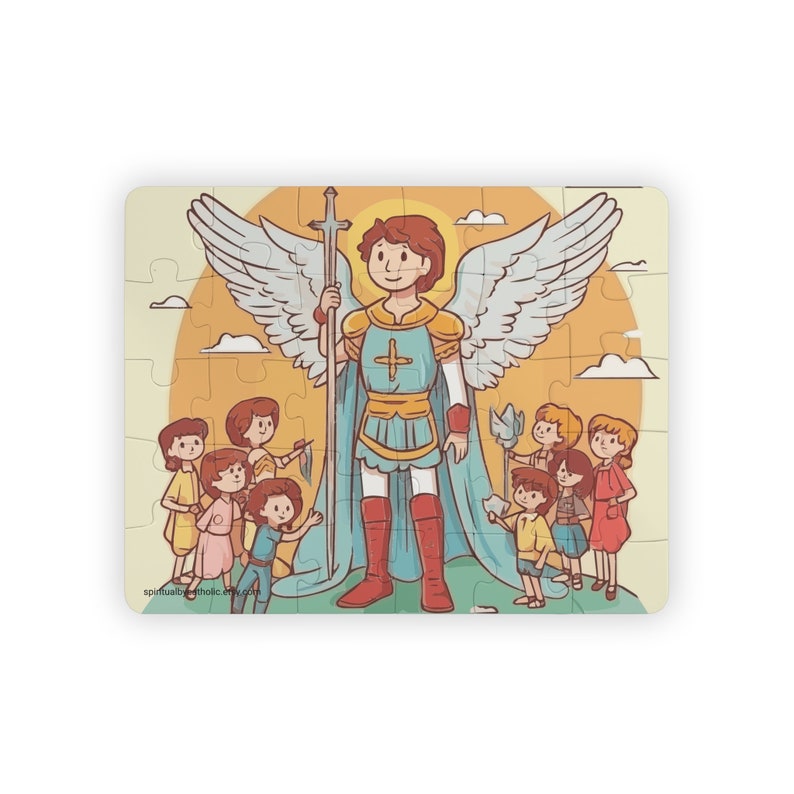 Saint Michael Archangel Kids Puzzle, Kids Catholic Saint Puzzle ...