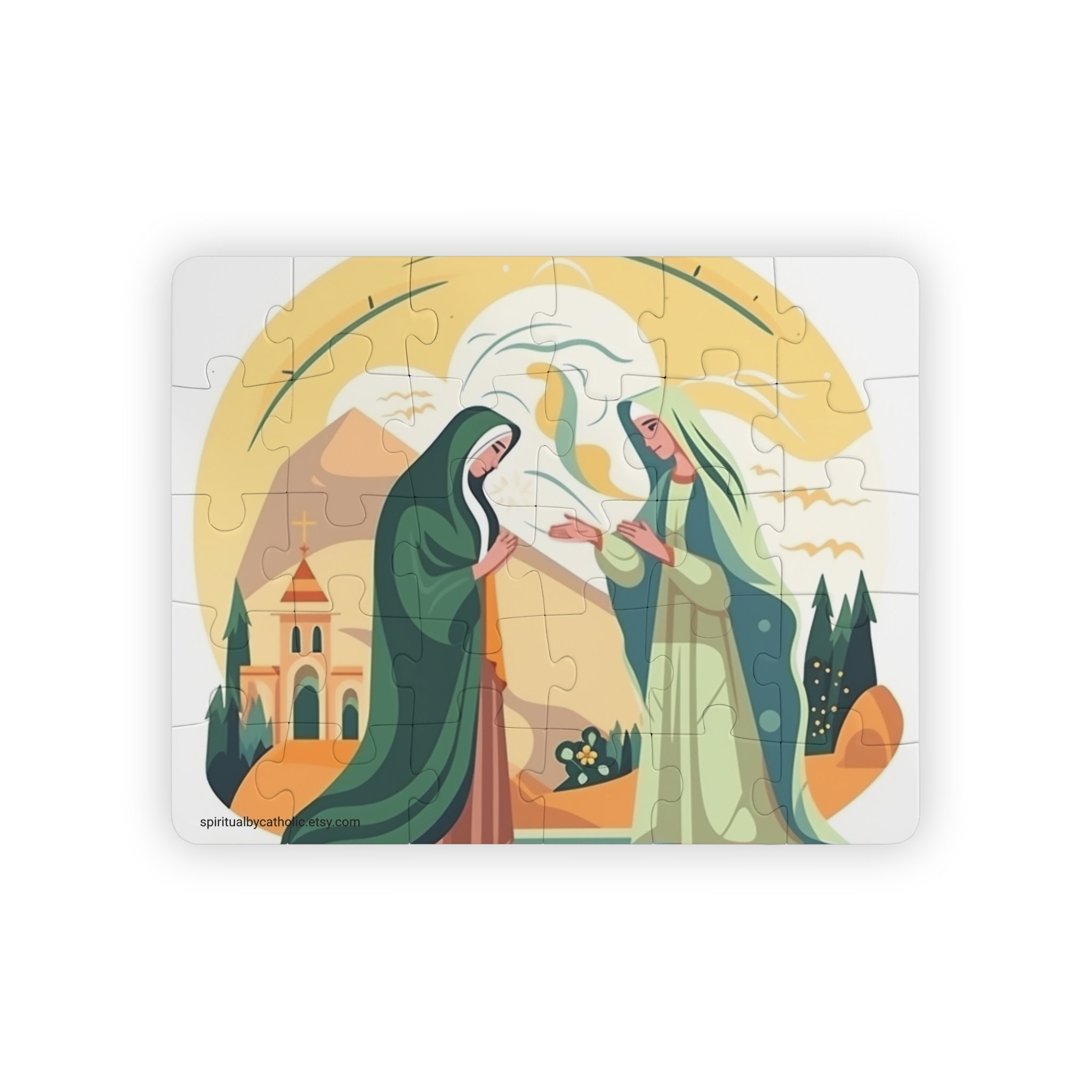 Our Lady of Visitation Puzzle, Kids Catholic Saint Puzzle, Catholic ...