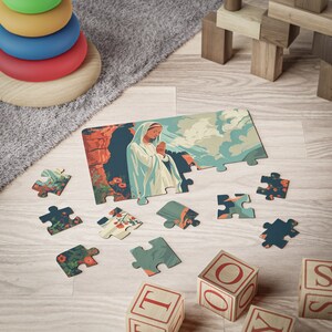 Our Lady of Lourdes Kids Puzzle, Kids Catholic Saint Puzzle, Catholic ...