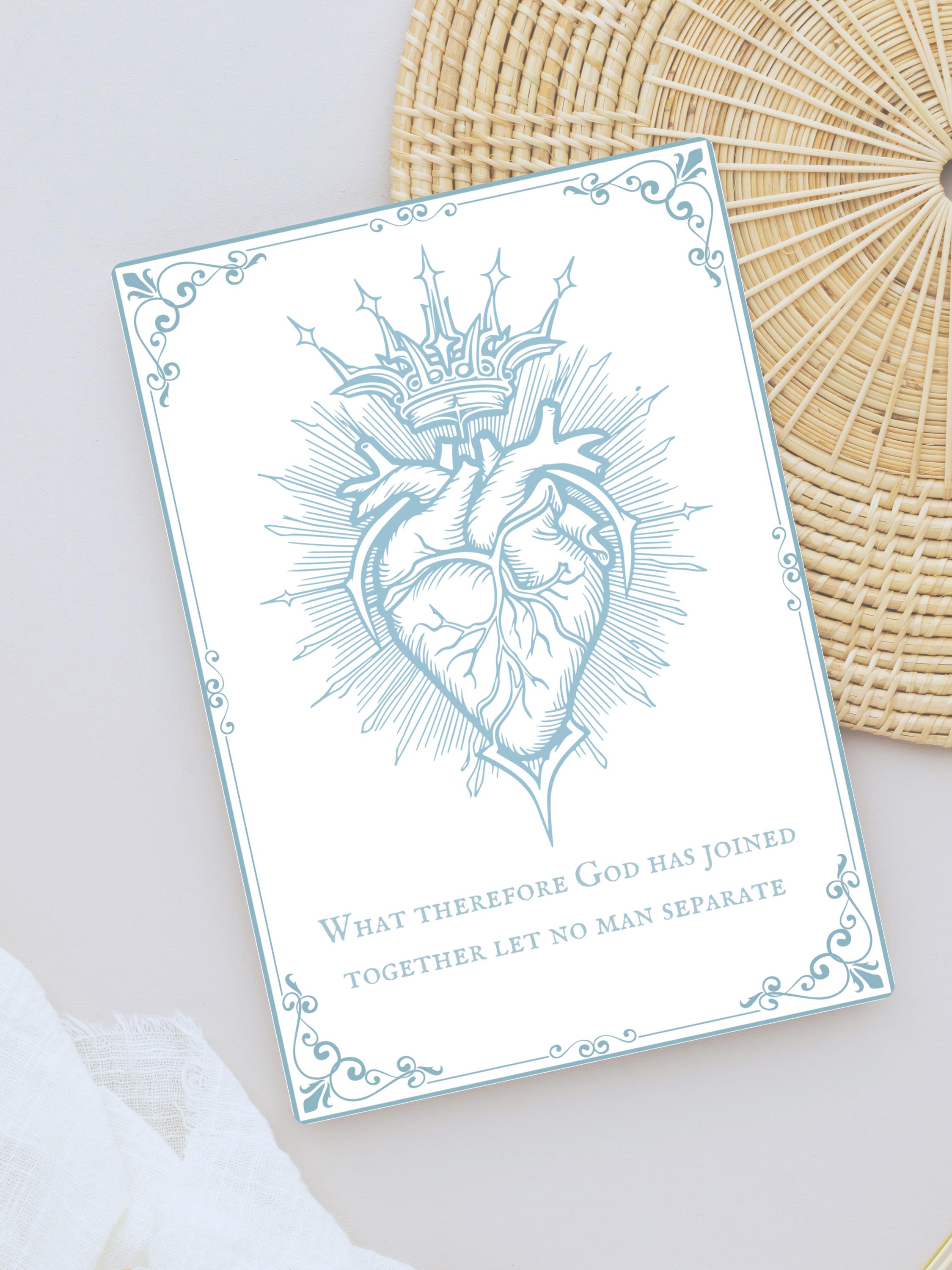 Catholic Wedding Suite (invitation & Mass Card), Sacred Heart Wedding ...
