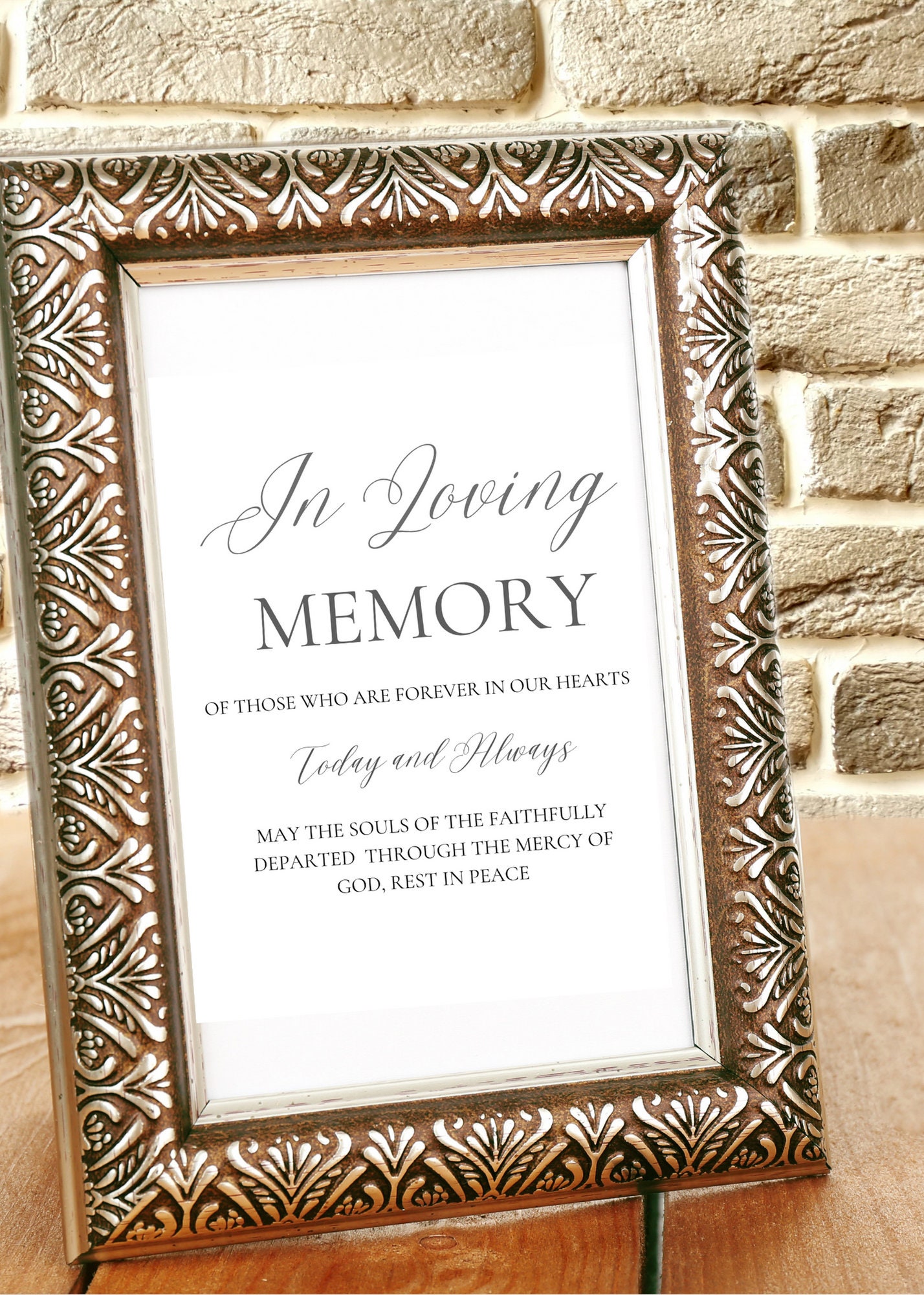 In Loving Memory Sign catholic - Etsy