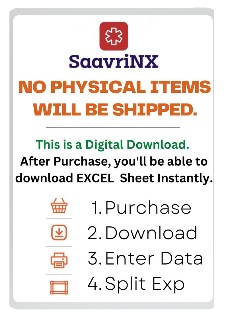 Buy Group Expense Split Calculator: Excel Template for Friends (digital ...
