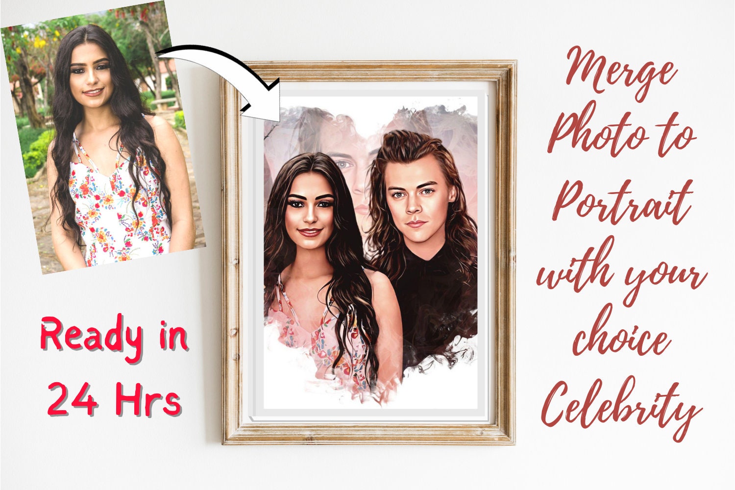 Merge Photo to Portrait With Your Choice Celebrity Harry Styles Photo ...