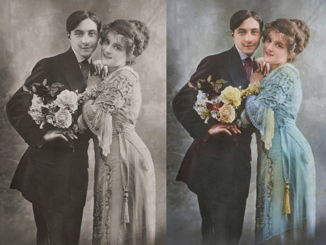 Custom Black & White to Colored Photo Restore Old Black N White Photo ...