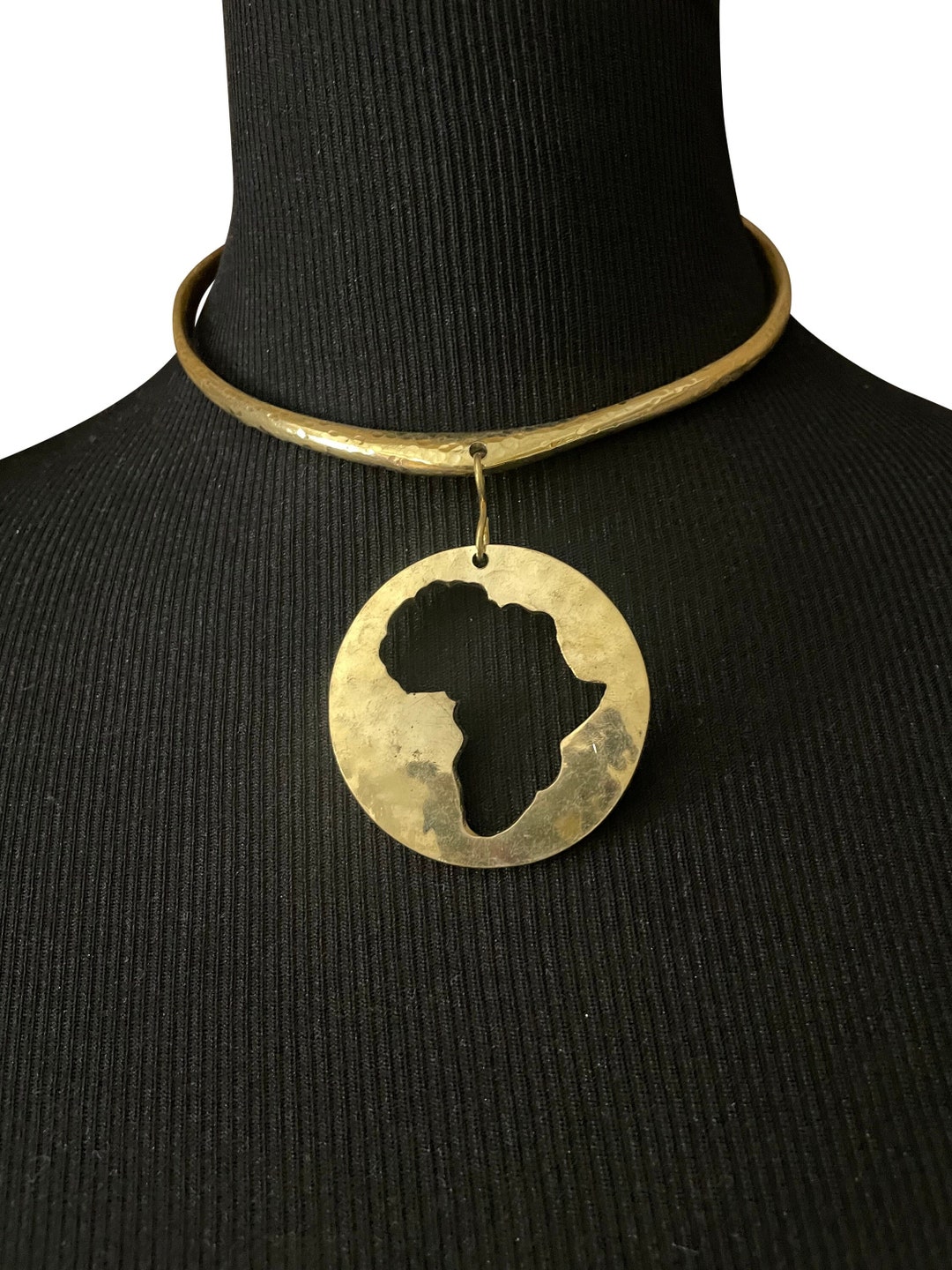 Brass Africa Necklace - Etsy