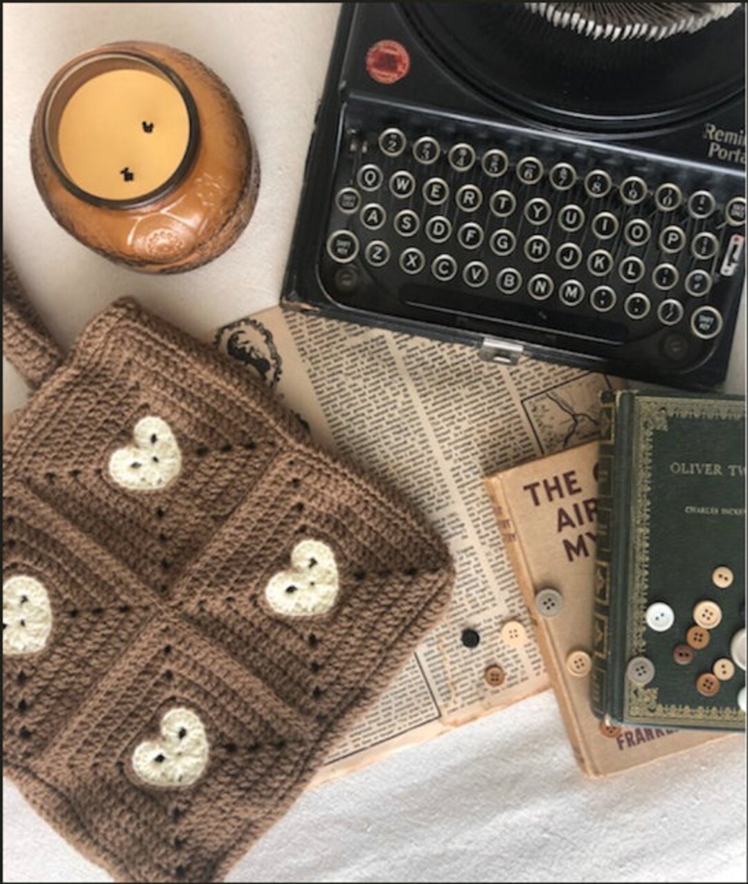 Brown Cute Aesthetic Tote, Cottage Core Purse, Crochet Bag, Crochet ...