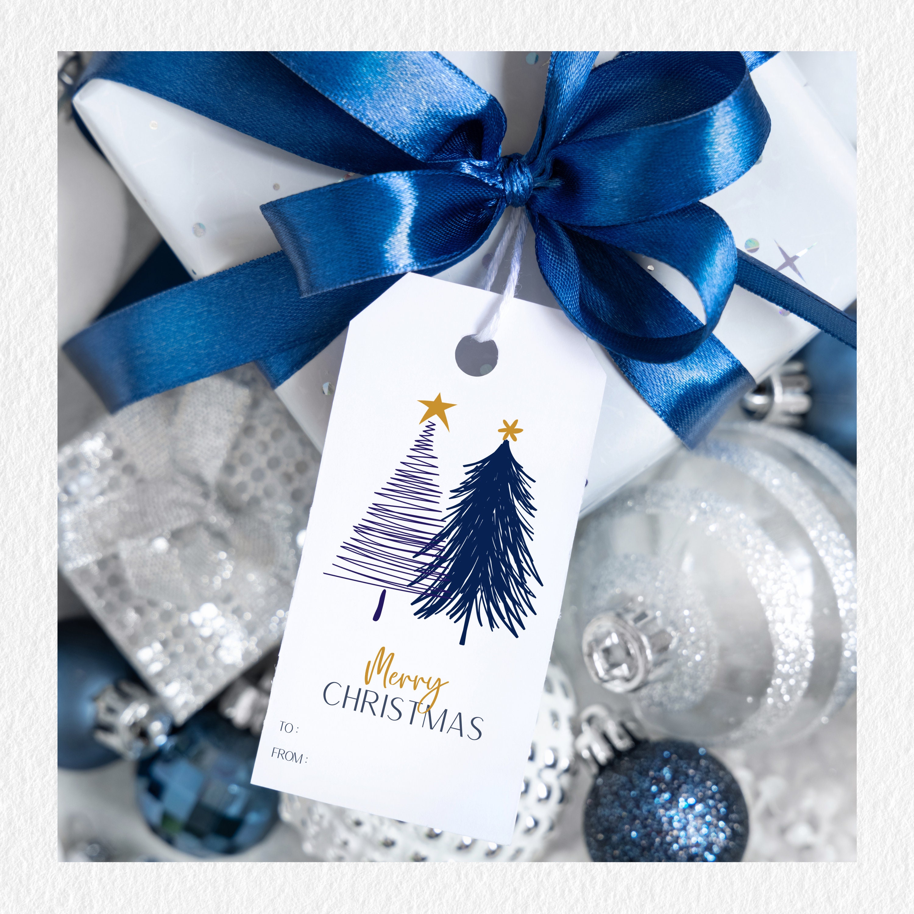 Navy Christmas Gift Tags Bundle | 9-piece Bundle | *BUY ONCE & Use ...