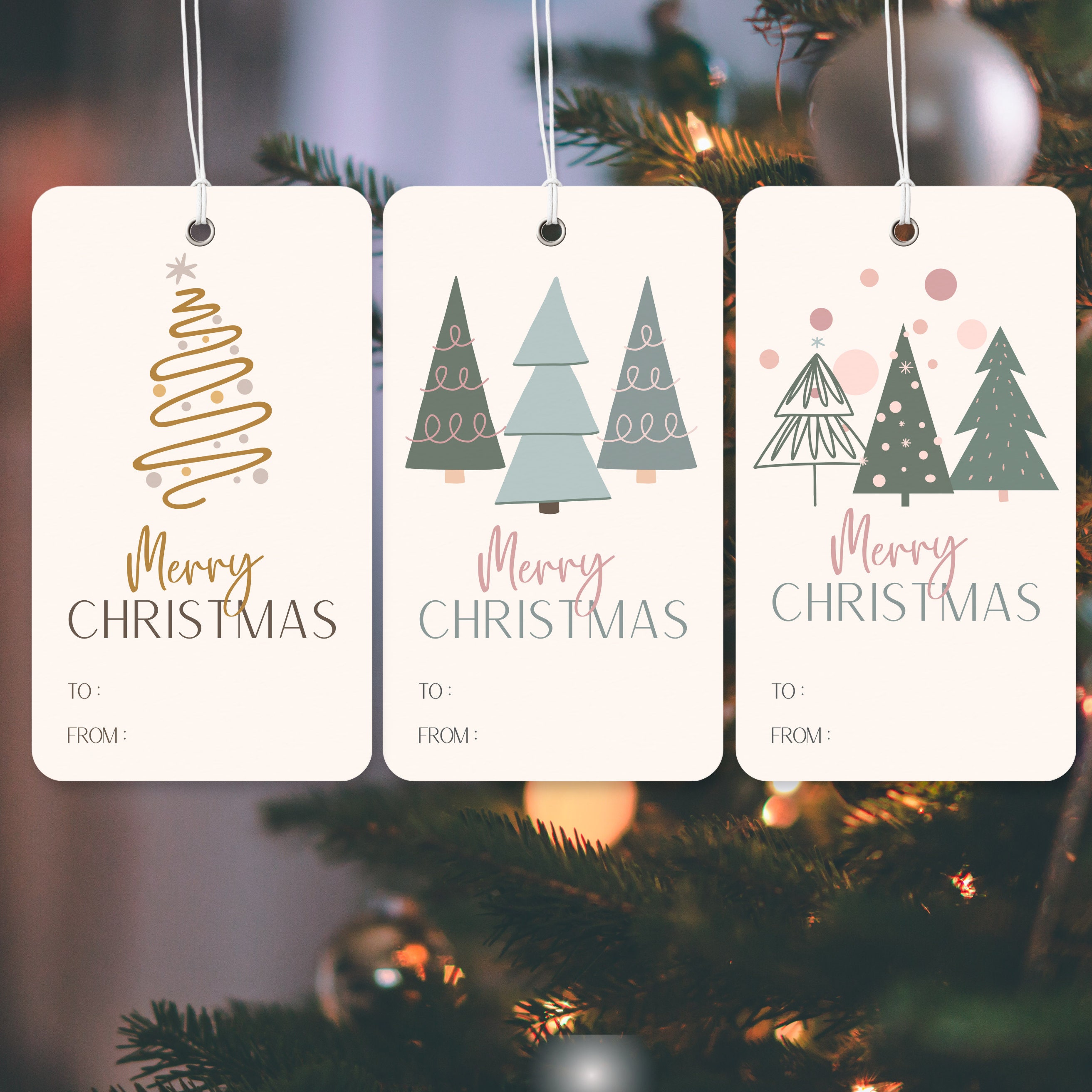 Boho Christmas Gift Tags Bundle | 9-piece Bundle | *BUY ONCE & Use ...