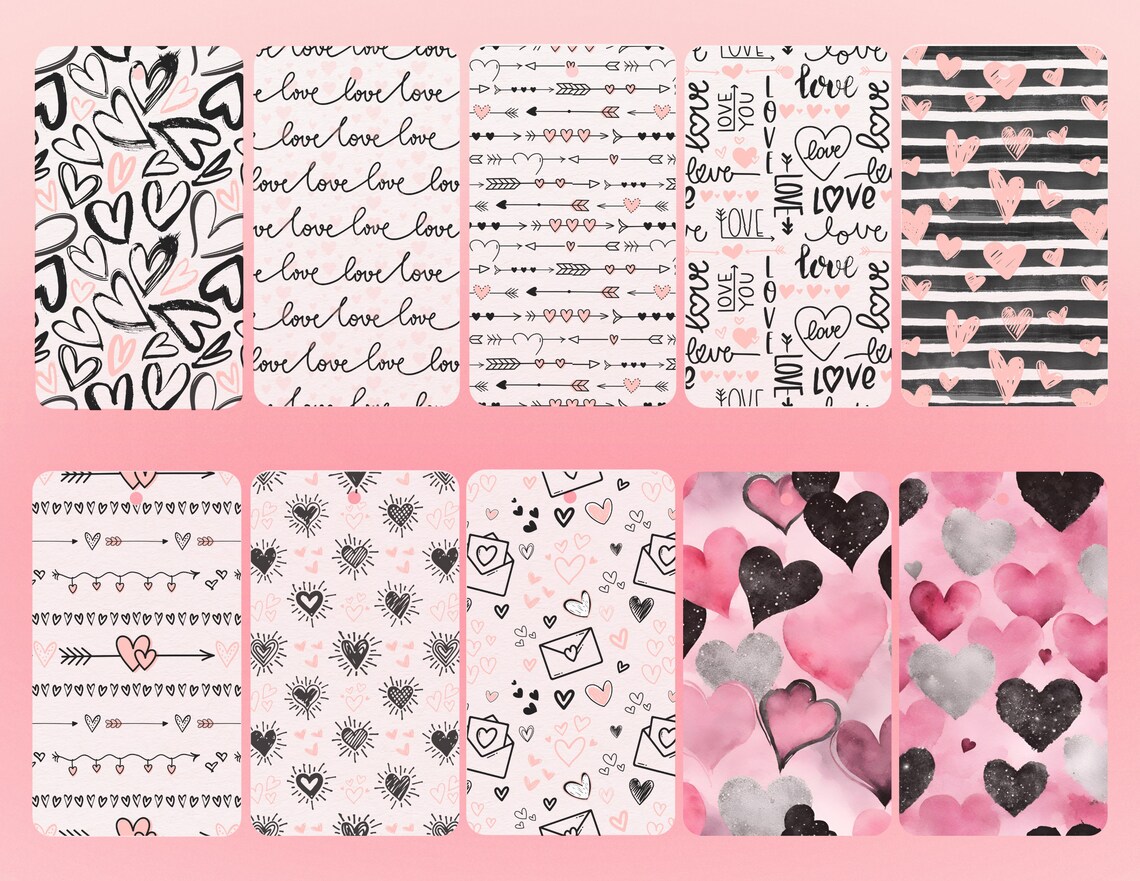 All Hearts & Love Tags | 20 Styles | 10 Tags per Page | *BUY ONCE | Use ...