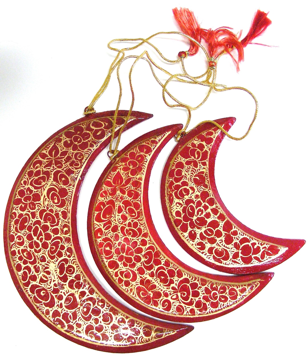 Assorted Handmade Papier-mache Crescent Moon Colorful Paper Mache ...