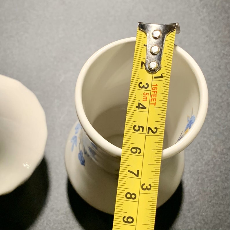 Melba Ware Vase Set Mid-century Home Decor in Blue and White Floral ...