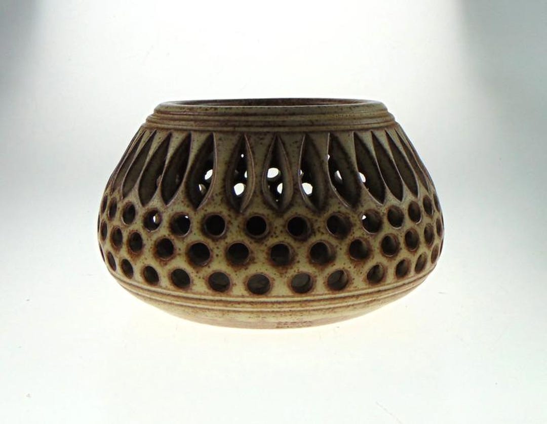 1970s Lloyd Pottery, Artisan Pottery Lamp / Tealight Holder - Etsy