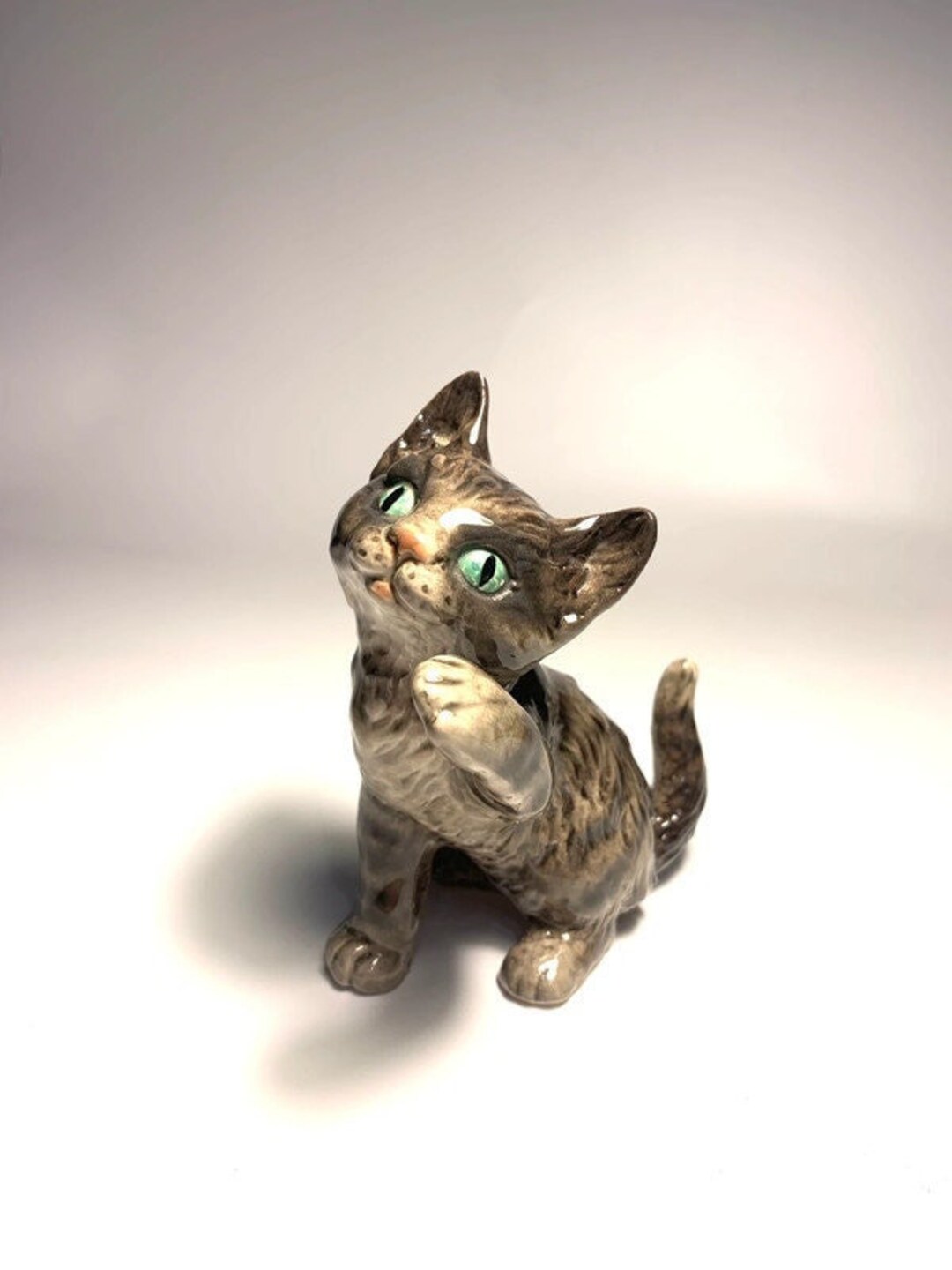 Vintage Goebel Tabby Cat Figurine. German Cat Figurine by Goebel. Tabby ...