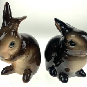 Pair of Vintage Goebel Bunnies in Brown. West German Bunny Rabbit ...