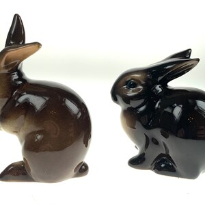 Pair of Vintage Goebel Bunnies in Brown. West German Bunny Rabbit ...