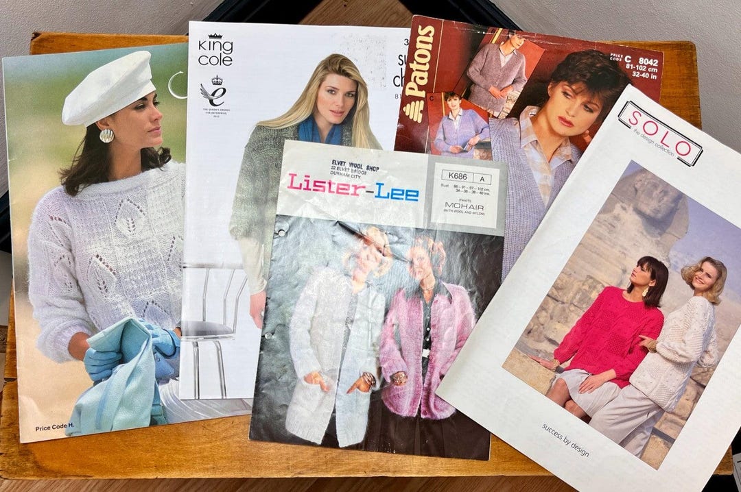 80 Plus Vintage Knitting Pattern Collection 70-90s King Cole Sirdar ...