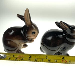 Pair of Vintage Goebel Bunnies in Brown. West German Bunny Rabbit ...