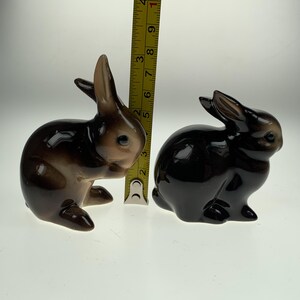 Pair of Vintage Goebel Bunnies in Brown. West German Bunny Rabbit ...
