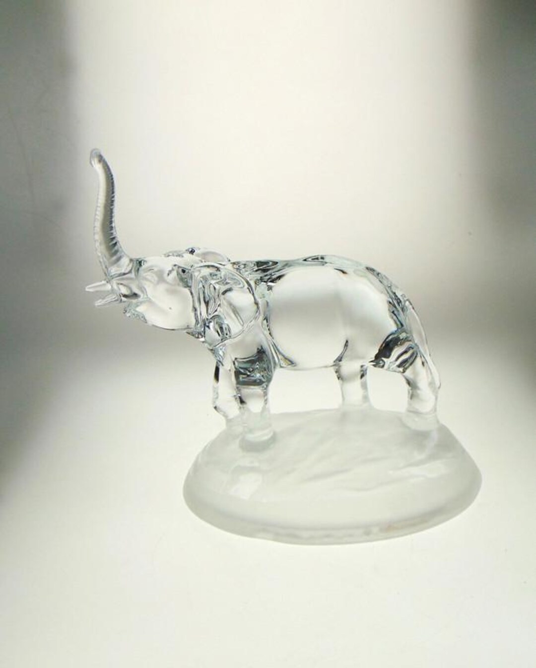 Elephant Figurine by Cristal D'arques Crystal . Vintage Crystal Animal ...