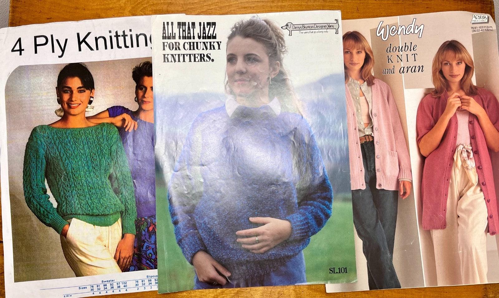 80 Plus Vintage Knitting Pattern Collection 70-90s King Cole Sirdar ...